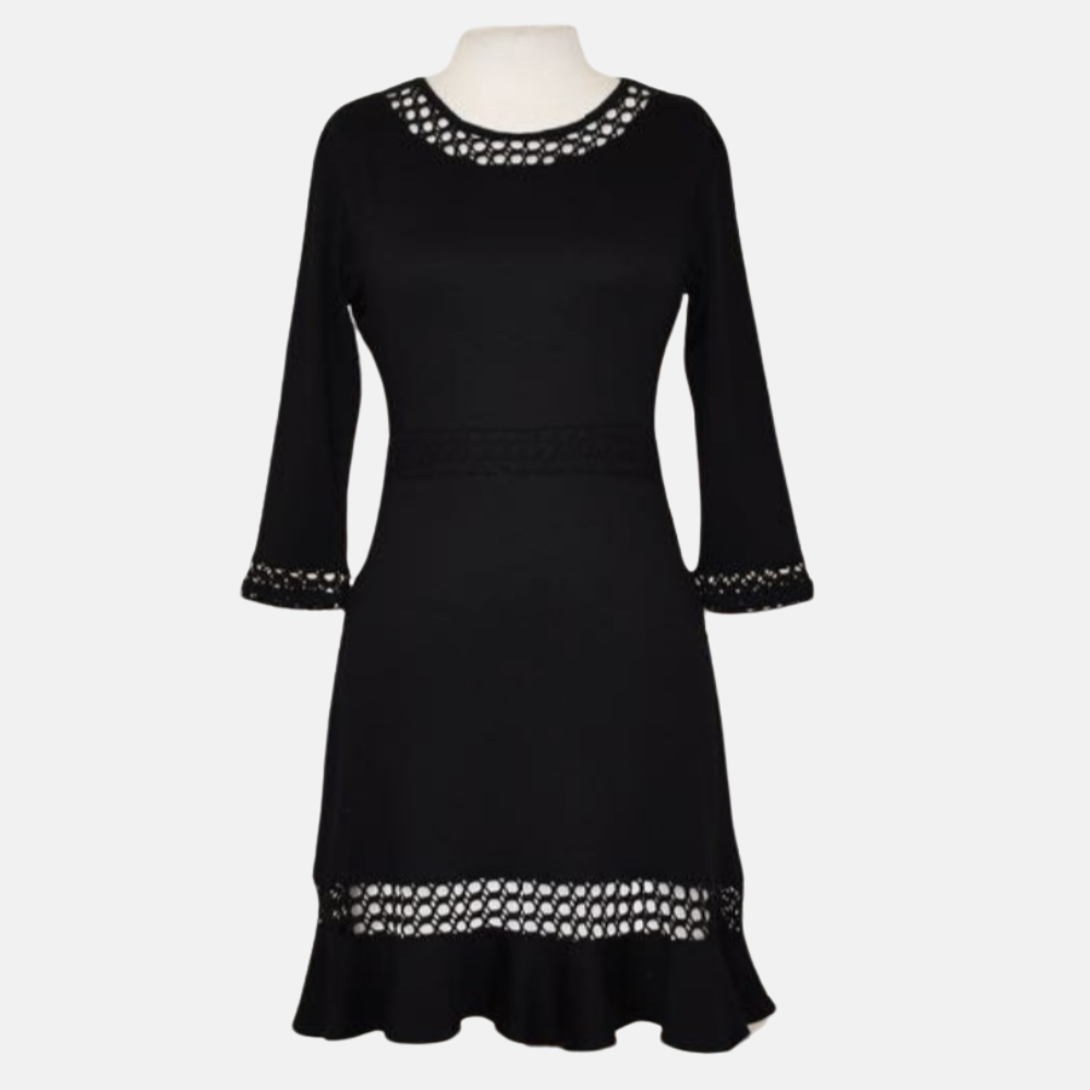 Cowl Crochet Dress - Navy – Morneault's Stackpole Moore Tryon