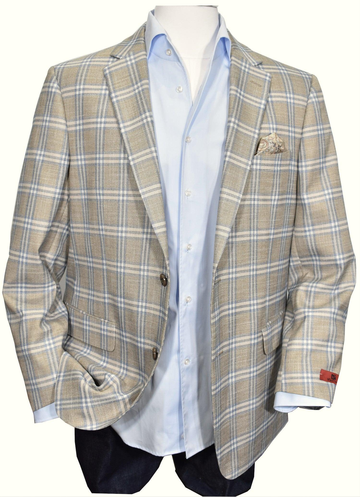 ZR29411 Tan Plaid Sport Coat – Morneault's Stackpole Moore Tryon
